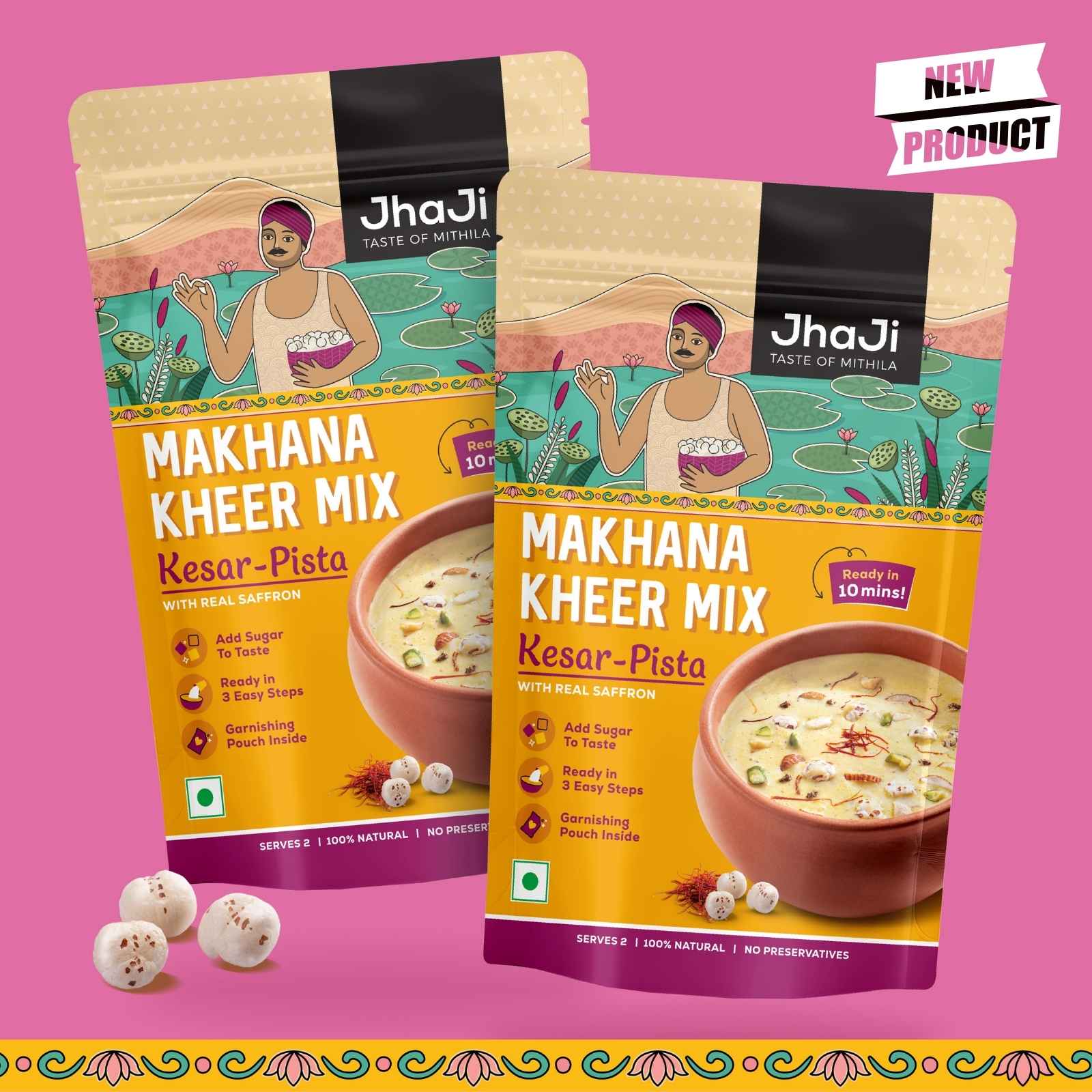 Buy Instant Makhana Kheer Mix Kesar Flavor Online | Saffron Flavor Mix ...